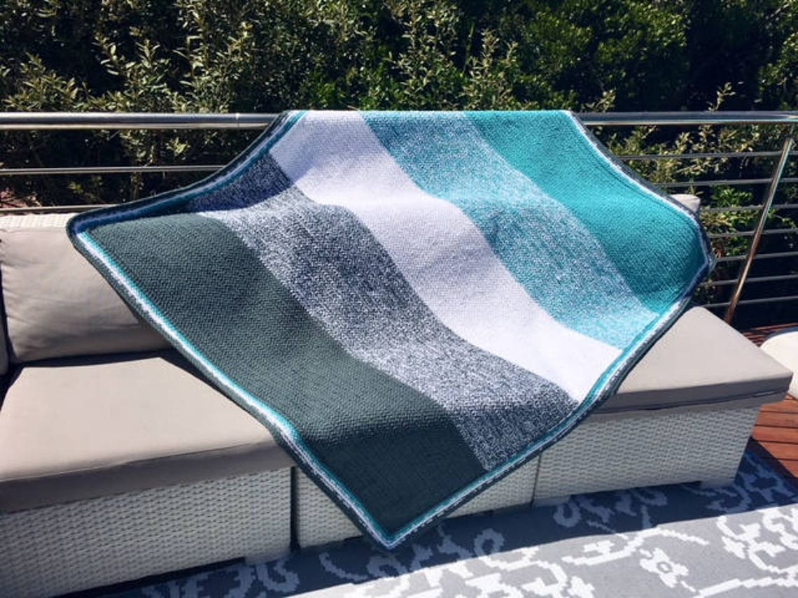Herringbone Crochet Blanket Pattern - Etsy