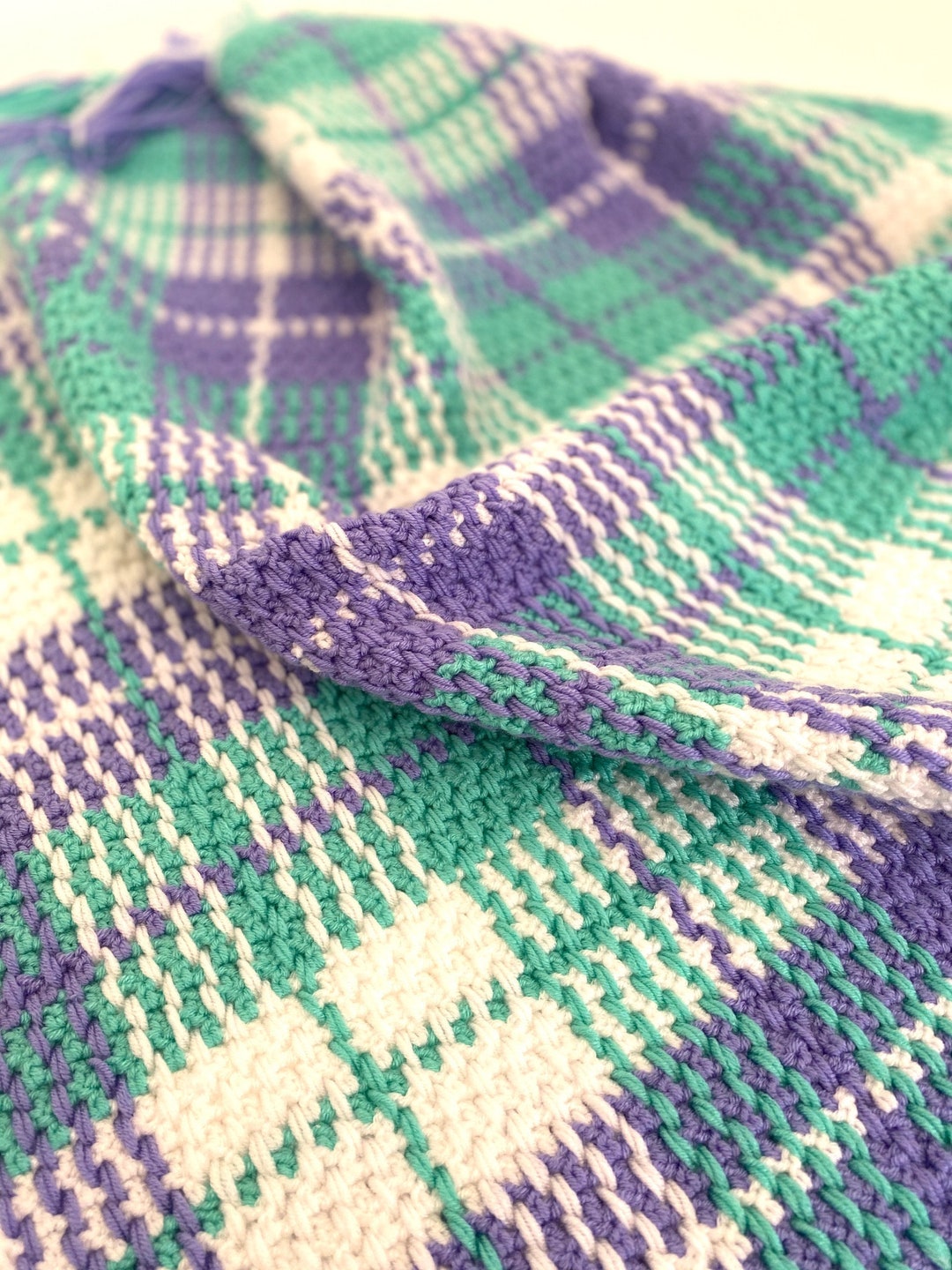 Tartan (plaid) Crochet Blanket Pattern - Etsy