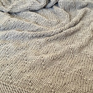 Easy Chevron Knitted Blanket Pattern - Etsy