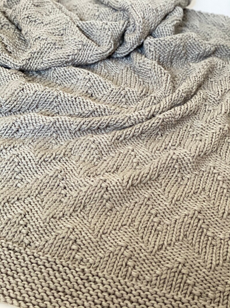 Easy Chevron Knitted Blanket Pattern - Etsy