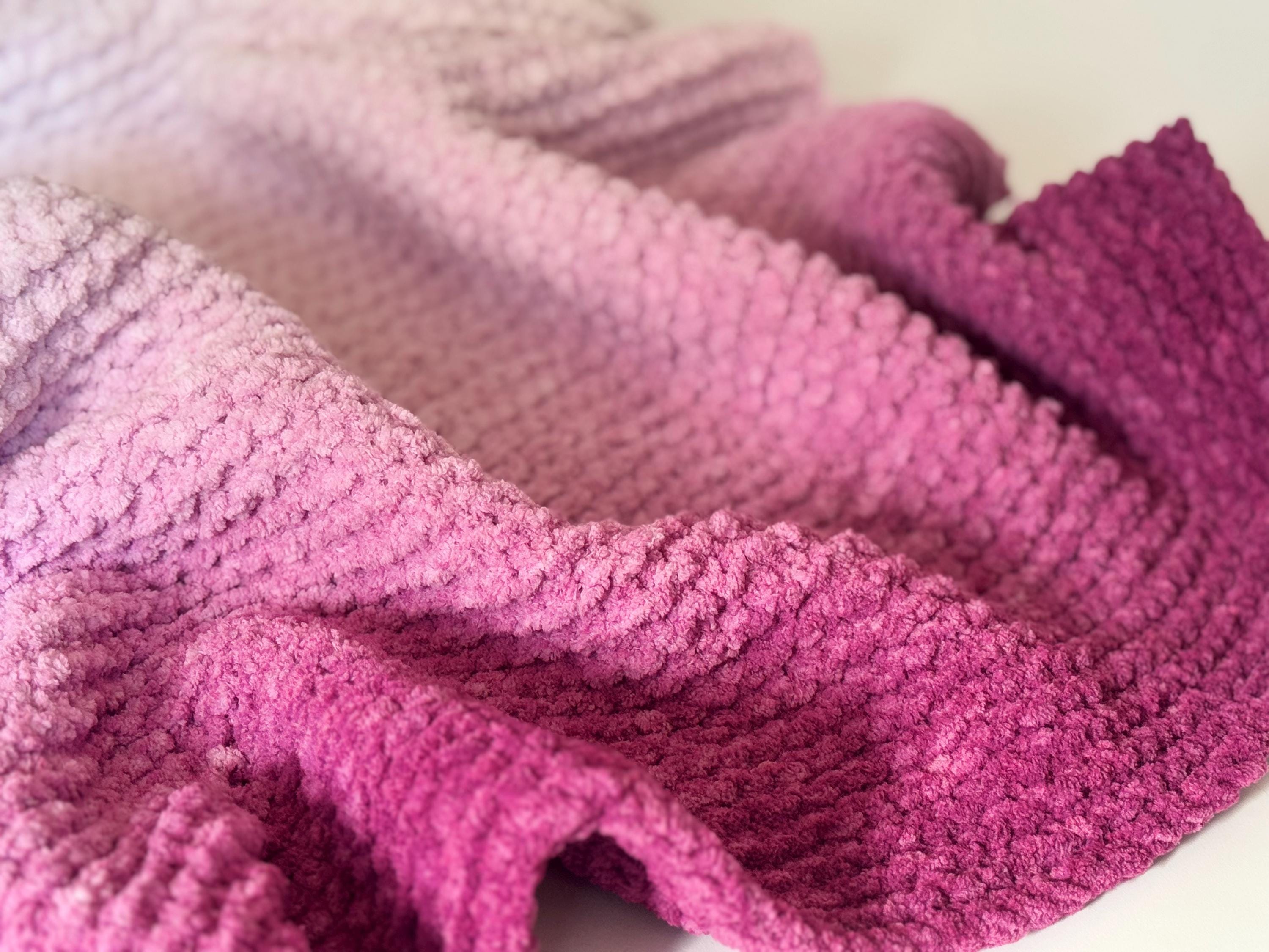 Beginner Friendly Perfect Phasing Gradual Color Change Knitted Blanket ...
