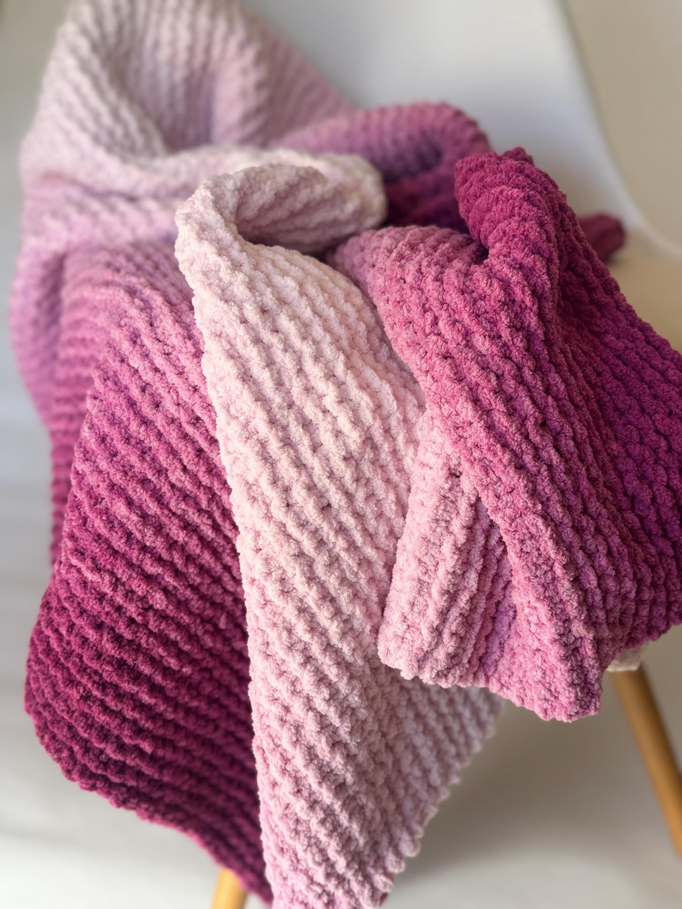 Beginner Friendly Perfect Phasing Gradual Color Change Knitted Blanket ...