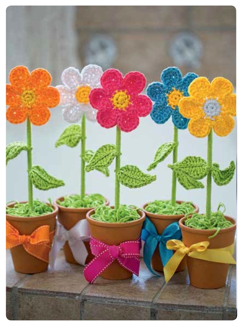 Flower in a Pot Crochet Pattern - Etsy
