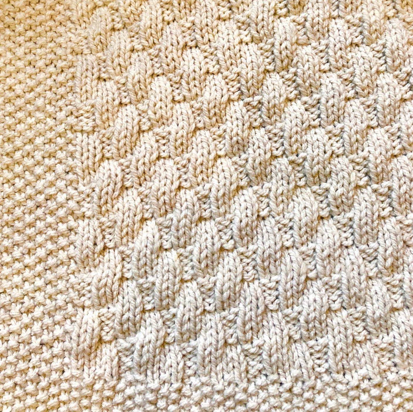 Super Easy Pattern for a Faux Cable Knitted Blanket - Etsy Canada