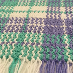 Tartan (plaid) Crochet Blanket Pattern - Etsy