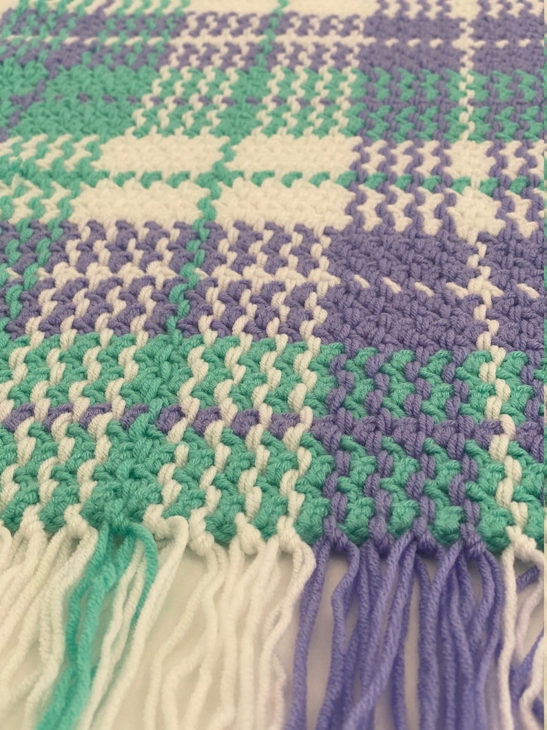 Tartan (plaid) Crochet Blanket Pattern - Etsy