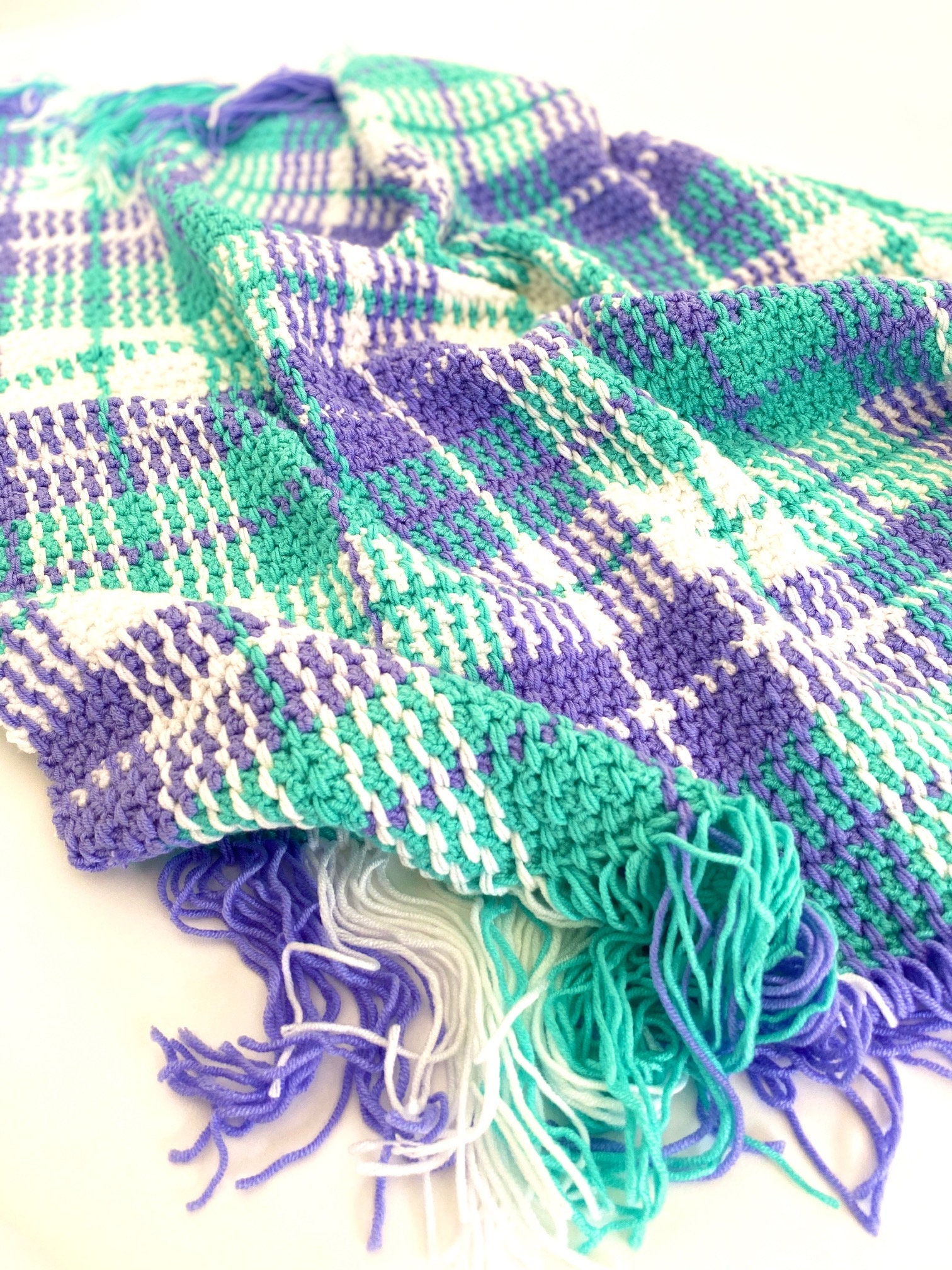Tartan (plaid) Crochet Blanket Pattern - Etsy