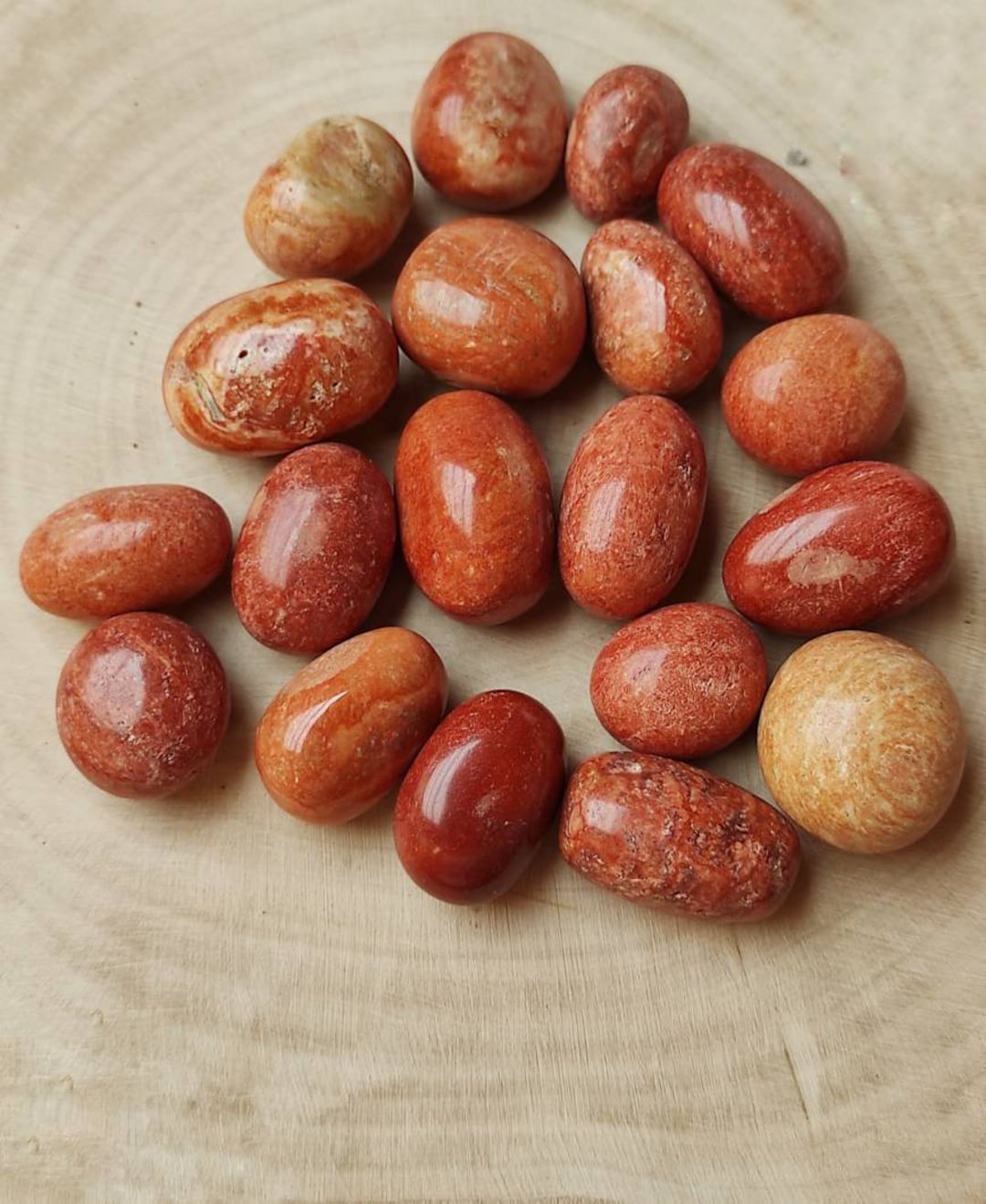 Tumbled Stones: Orange Jasper From Peru - Etsy