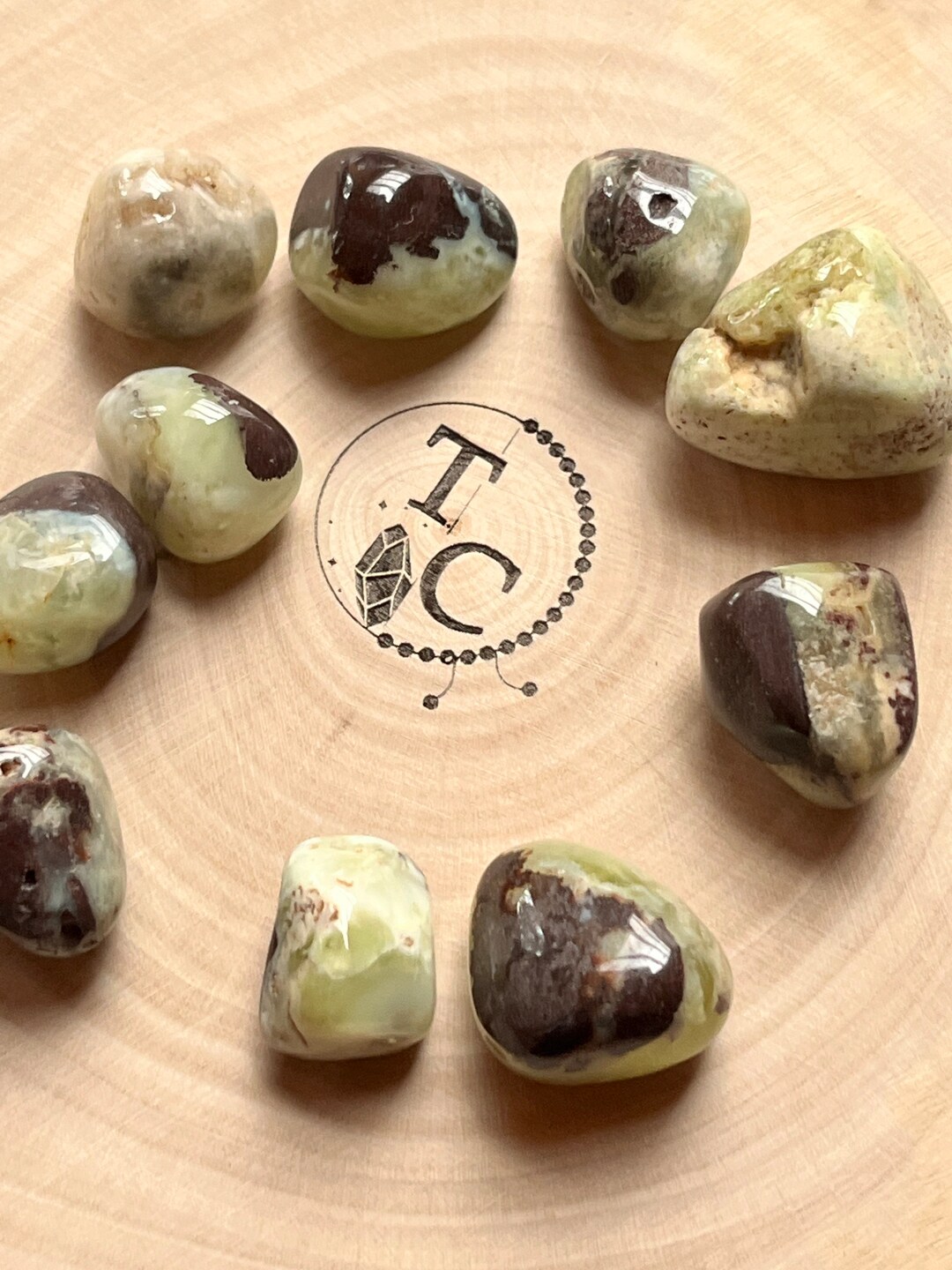 Tumbled Stones: Yellow Jade - Etsy
