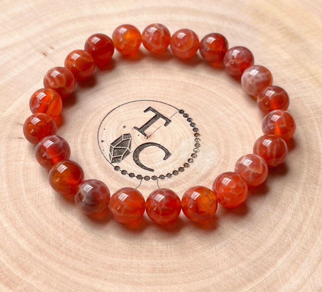 Dragon Scale Agate Bracelet 8 Mm - Etsy