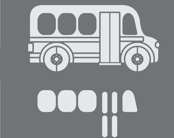 School Bus Stencil | Etsy