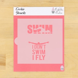 Swimming Cookie Stencil | Swimmer Cookie Stencil | Swim Meet Cookie ...