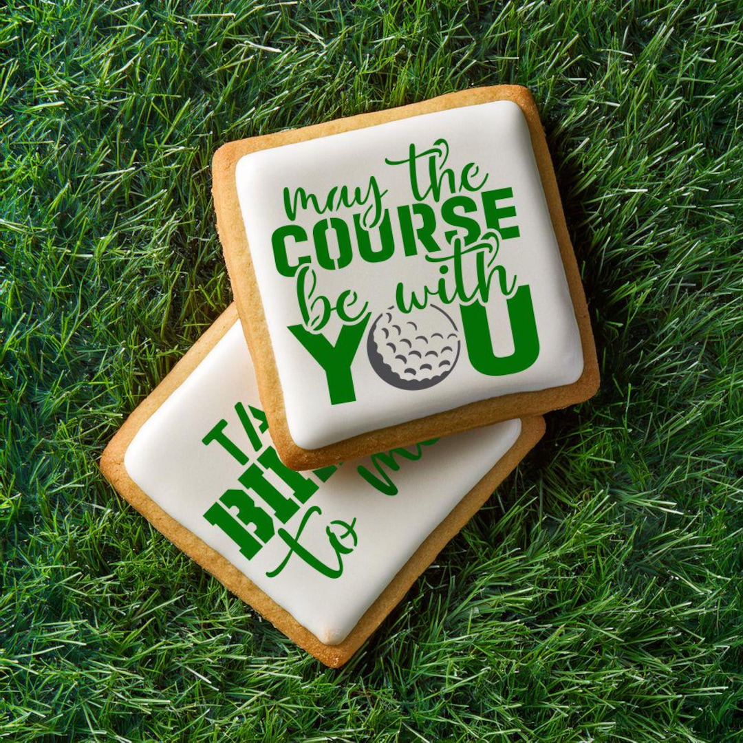 Golf Messages Cookie Stencil | Golf Birthday | Golf Cookie Stencils ...