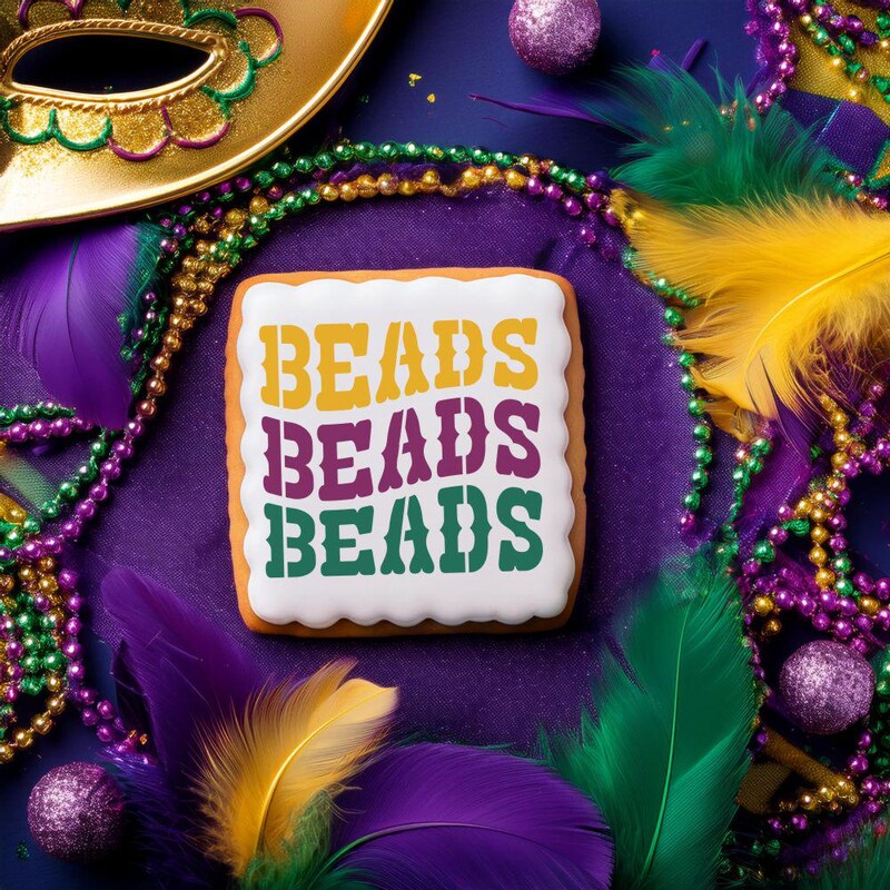 Mardi Gras Cookies - Etsy