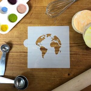 World Map Cookie Stencil | Designer Stencils | US Map Cookie Stencil ...