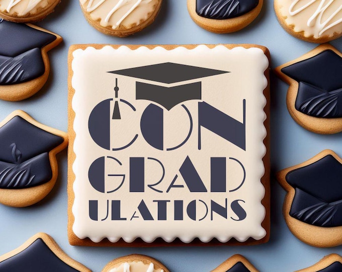 Cap and Diploma Craft Stencil Reusable Stencil Craft Stencil Graduation ...