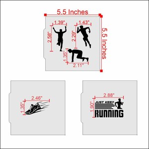 Male Runner Cookie Stencil Set | Runner Cookies | Cookies for Marathons ...