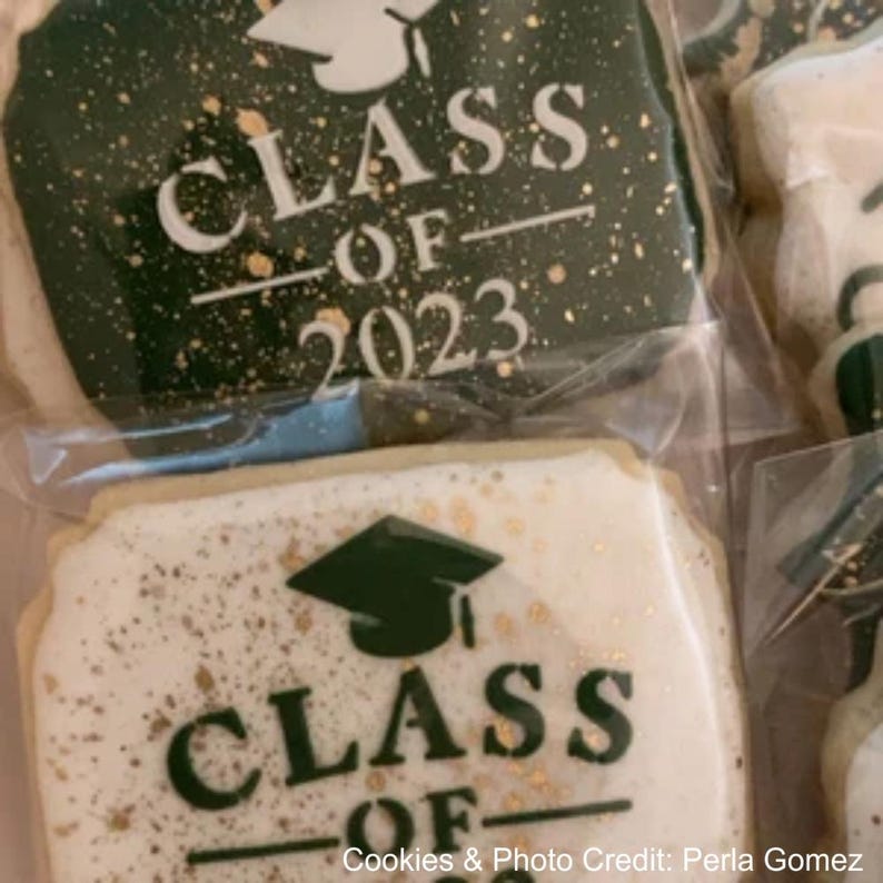Graduation Messages Cookie Stencil | Class of 2026 Cookie Stencils ...