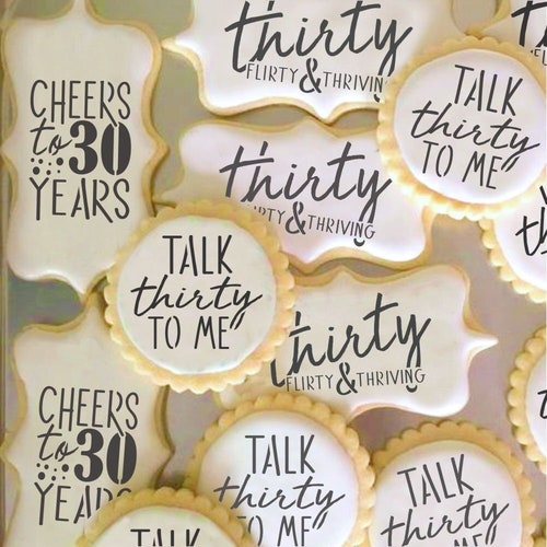 Talk Thirty to Me Cookie Stencil - Etsy