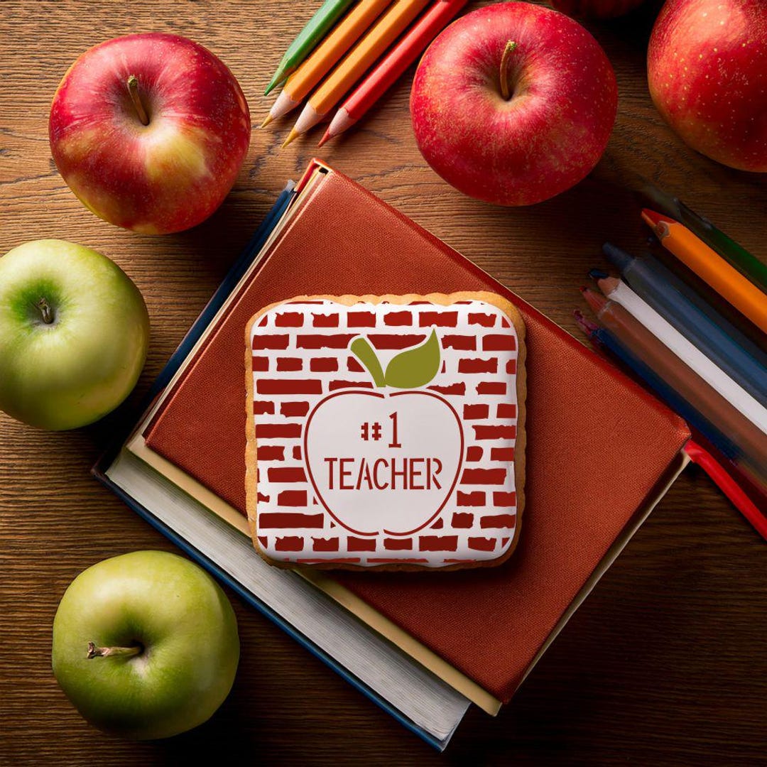 Number 1 Teacher Cookie Stencil Set | Teacher Appreciation Gift - Etsy