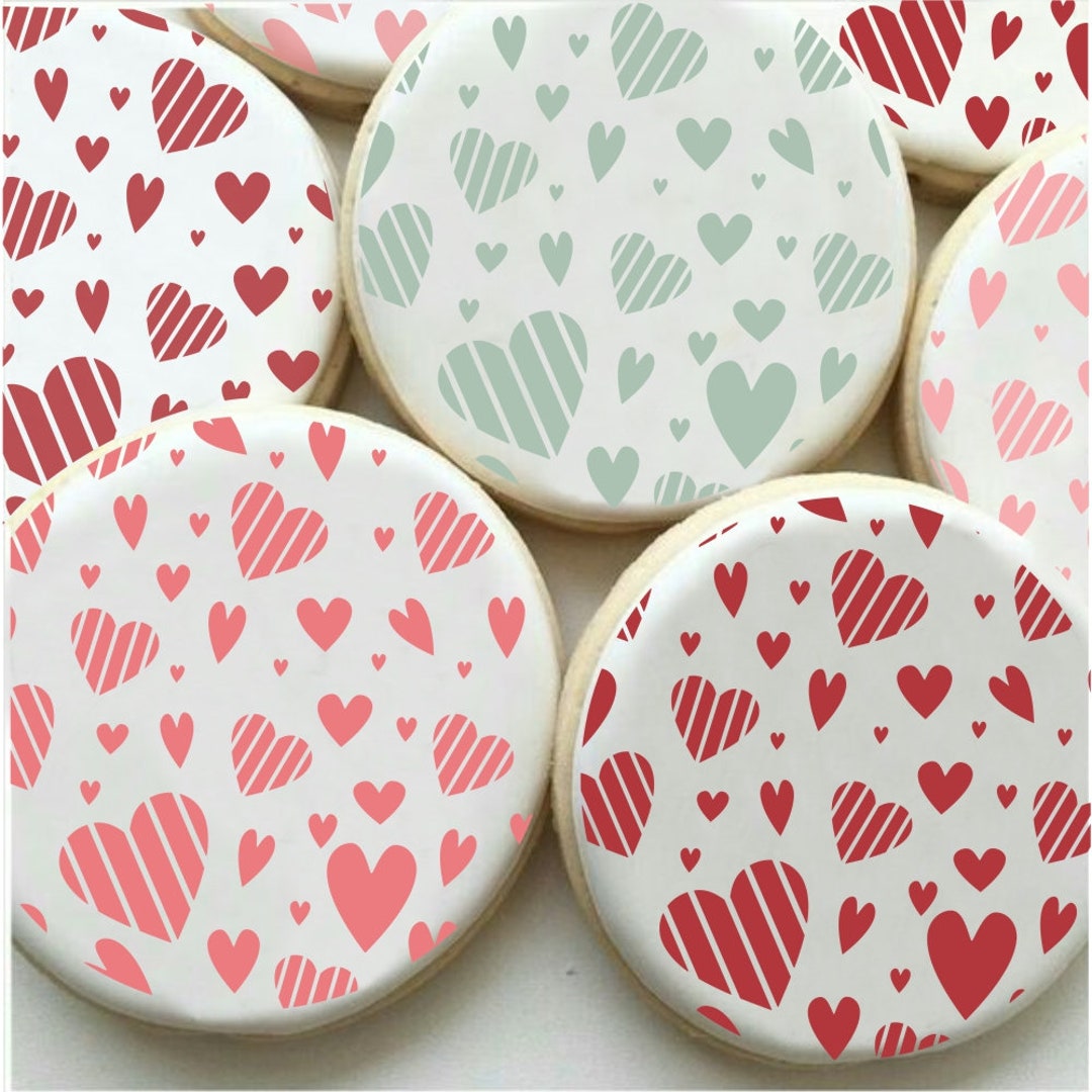 Whimsy Hearts Cookie Stencil - Etsy