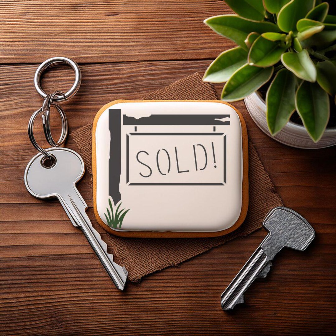 Sold Sign Cookie Stencil | Real Estate Cookie Stencils | Yes to the ...