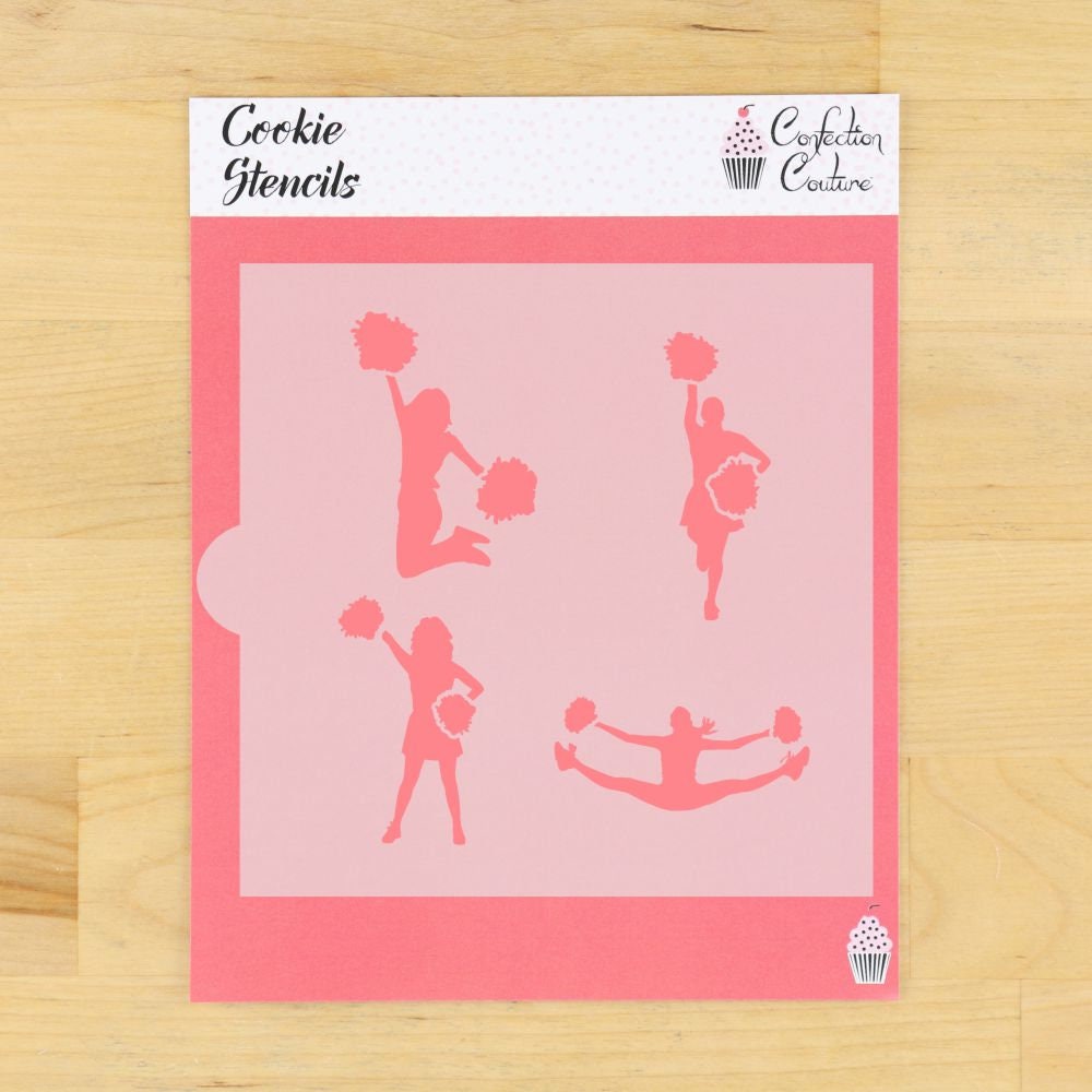 Cheerleading Cookie Stencil | Cheer Squad & Competition Cookies - Etsy