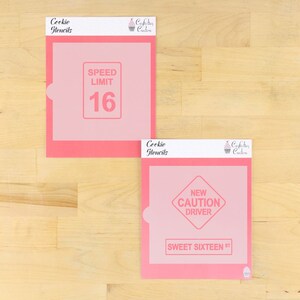 New Driver 16th Birthday Cookie Stencil | 16th Birthday Cookie Stencil ...