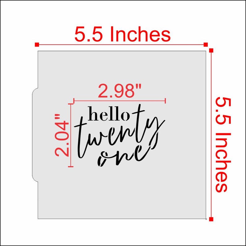 Hello Twenty One Birthday Cookie Stencil | 21st Birthday | DIY 21st ...