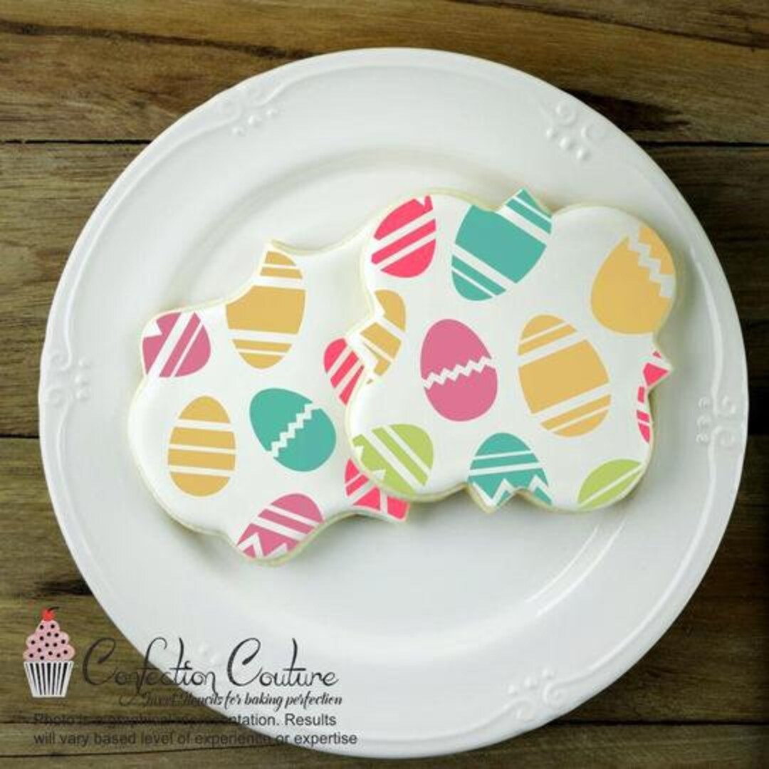 Easter Eggs Background Cookie Stencil | Easter Cookie Stencil | Easter ...