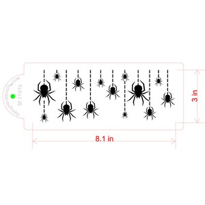 Hanging Spiders Cake Stencil Side by Designer Stencils | DIY Halloween ...