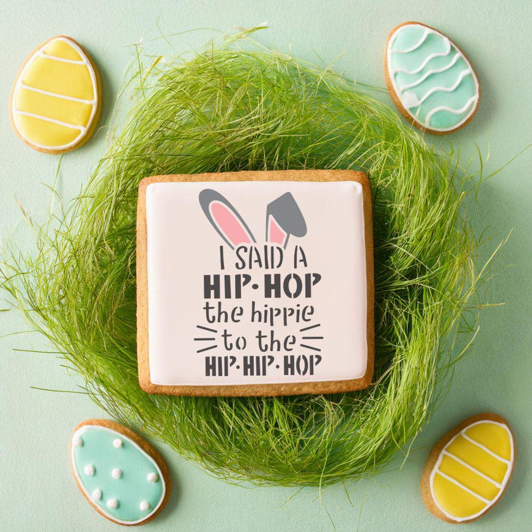 Hip Hop Easter Cookie Stencil - Etsy