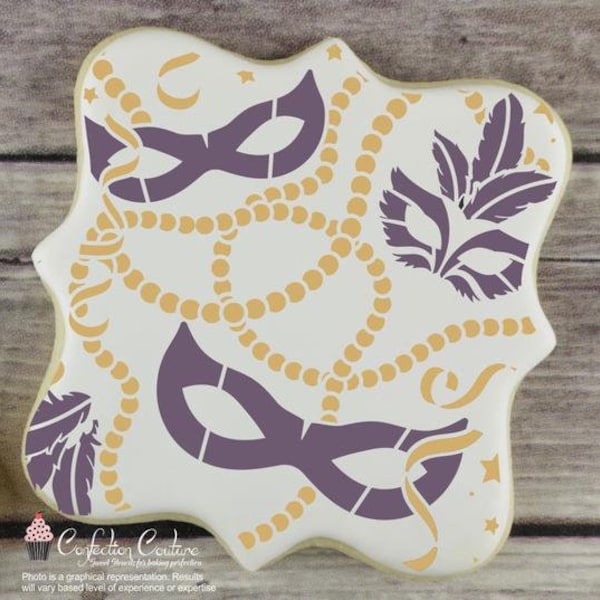 Mardi Gras Cookie Stencil - Etsy
