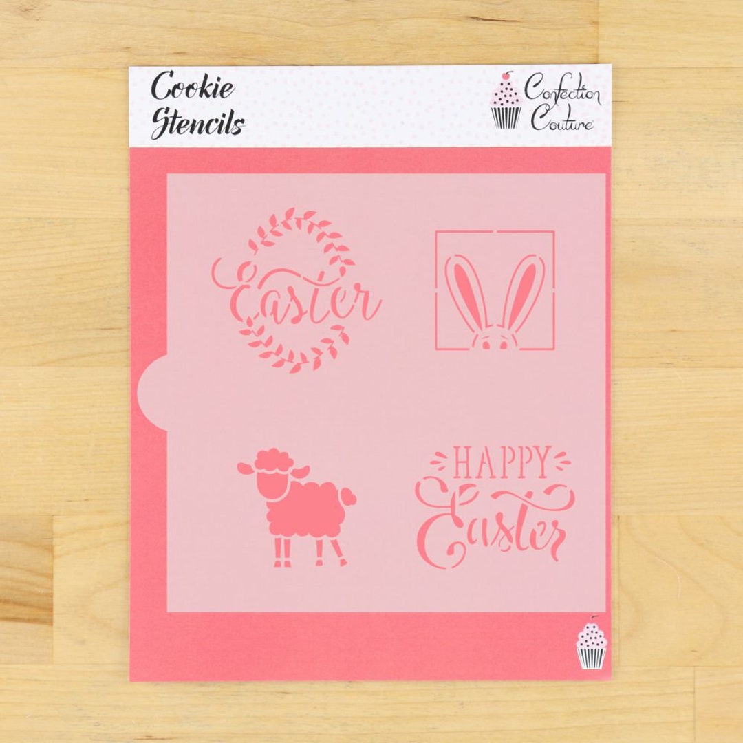Easter Words Cookie Stencil Easter Cookie Stencil Easter Craft Stencil ...