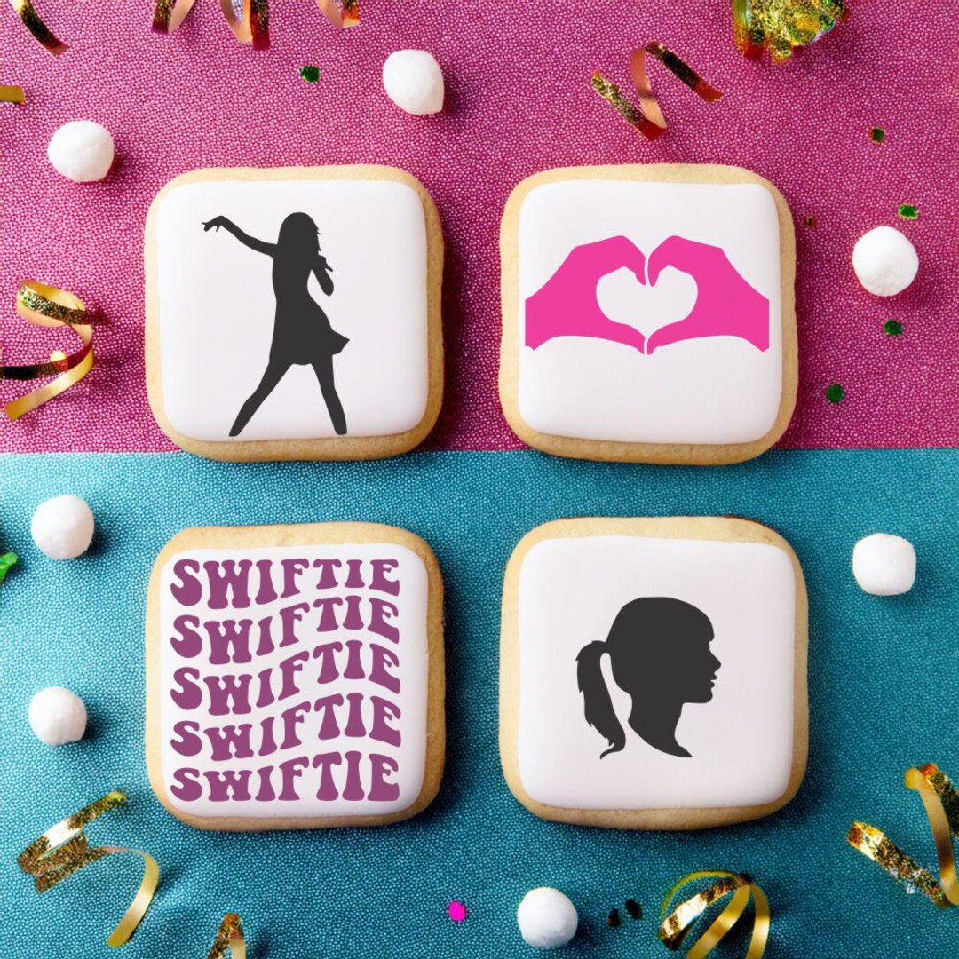 Swiftie Cookie Stencil Set | Singer Silhouettes & Designs - Etsy