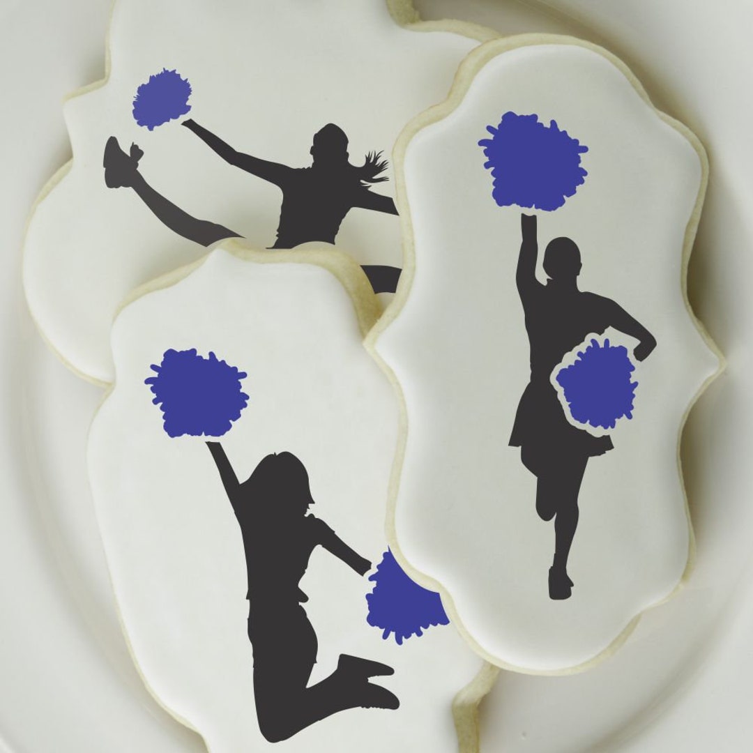 Cheerleading Cookie Stencil | Cheerleading Cookie Stencils | Cookies ...