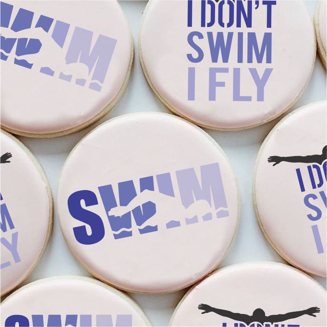 Swimming Cookie Stencil Swimmer Cookie Stencil Swim Meet Cookie Stencil ...