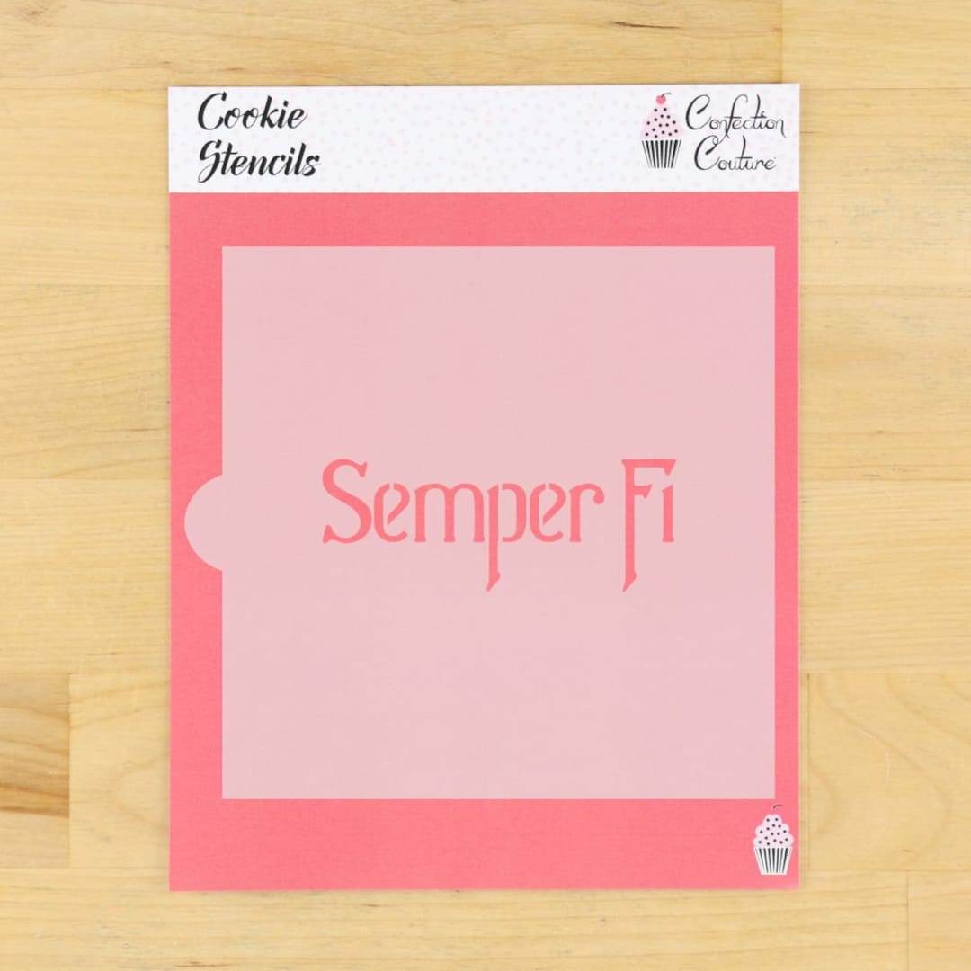 Semper Fi Cookie Stencil | Military Cookie Stencils | Military ...