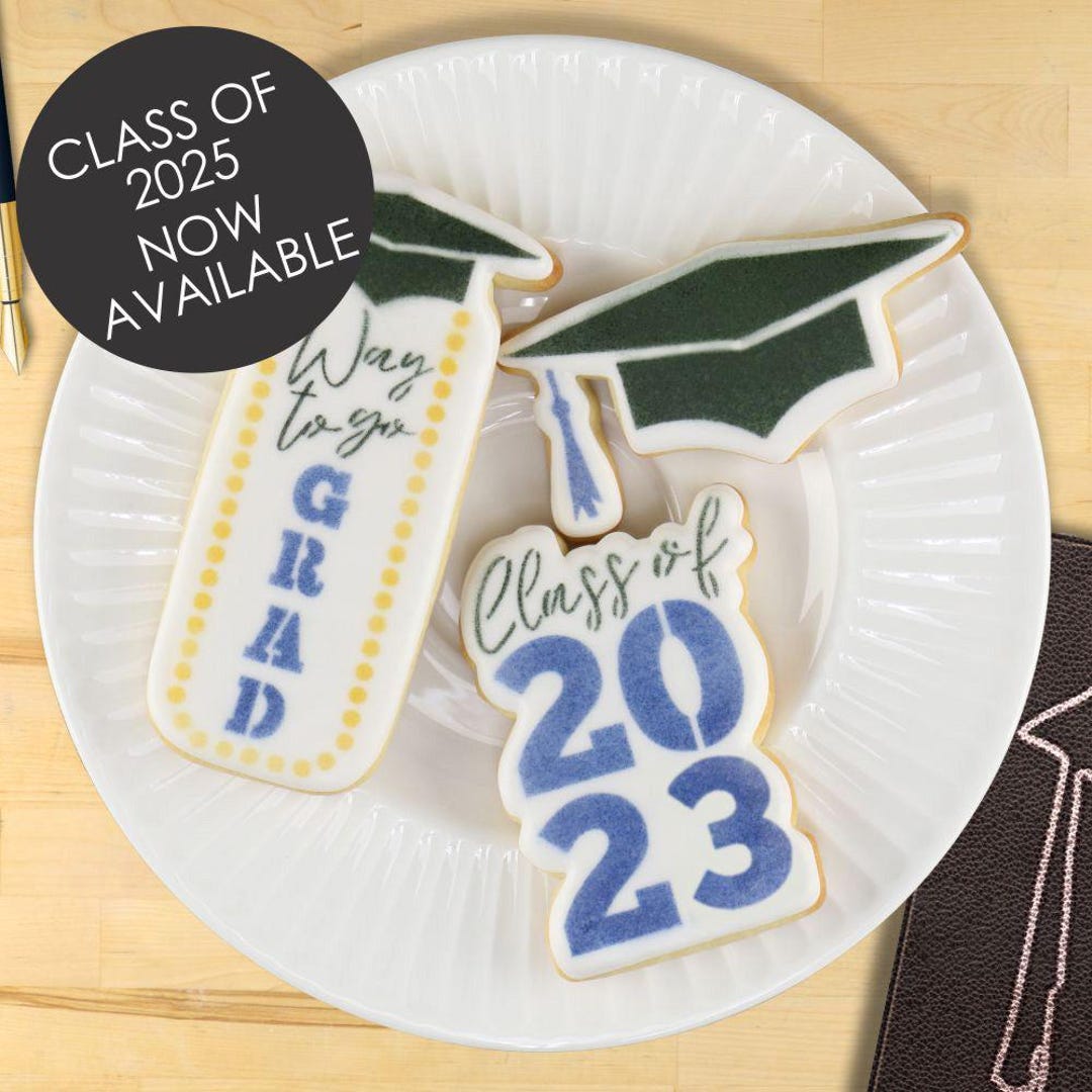 Graduation Cookie Stencil Set and Cookie Cutters | Class of 2025 ...