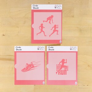 Female Runner Cookie Stencil Set | Running Stencils | Cookies for ...