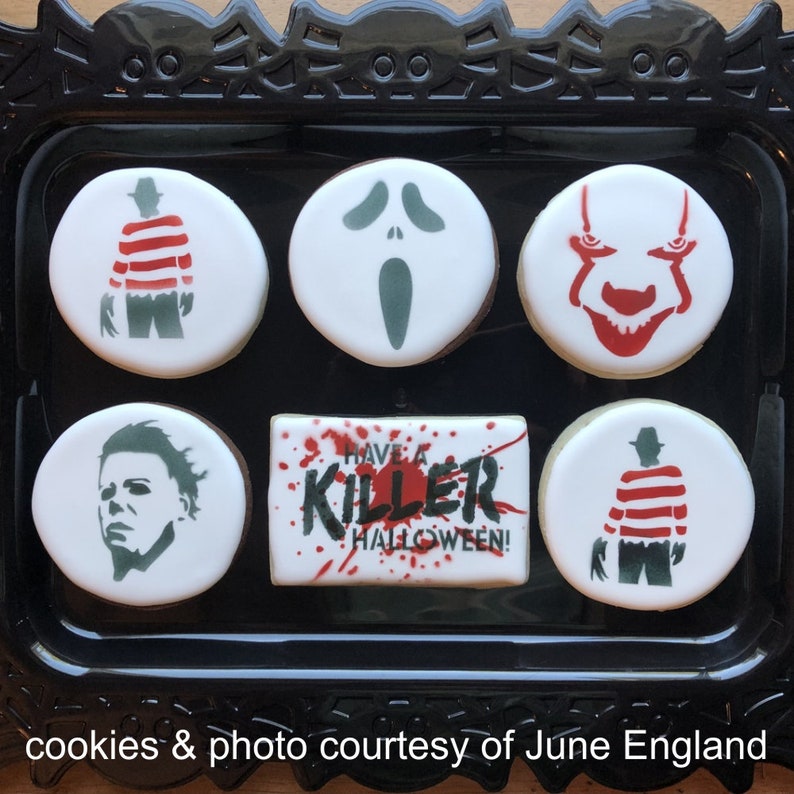 Killer Halloween Cookie Stencil Set | Horror Movie Character Arts ...