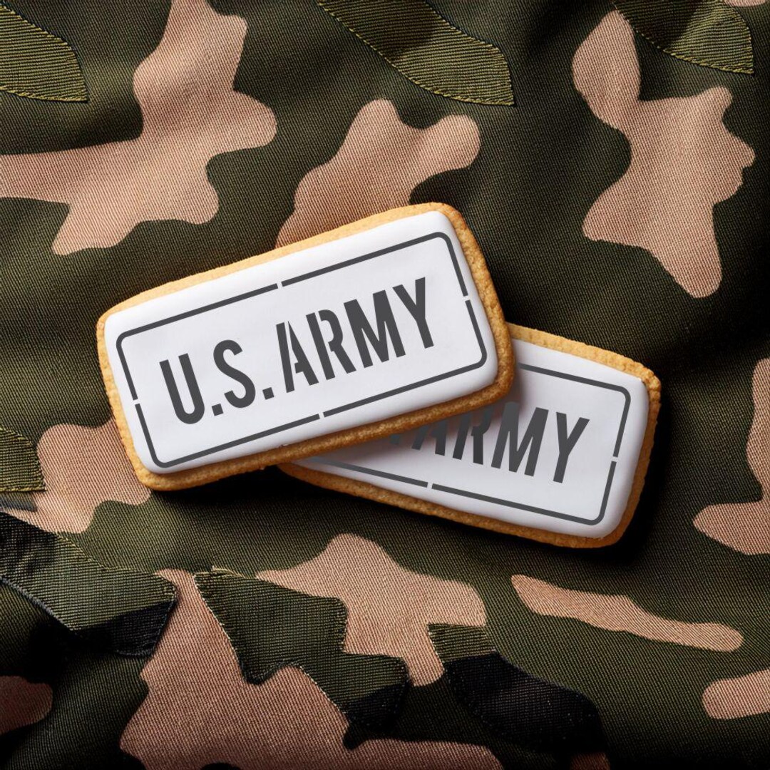 Army Strong Cookie Stencil Set | Military Cookie Stencil | Homecoming ...