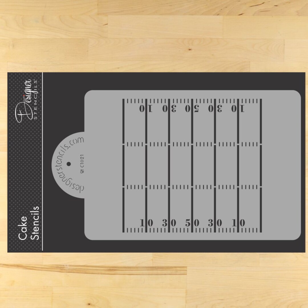 Football Field One-fourth Sheet Cake Stencil by Designer Stencils ...
