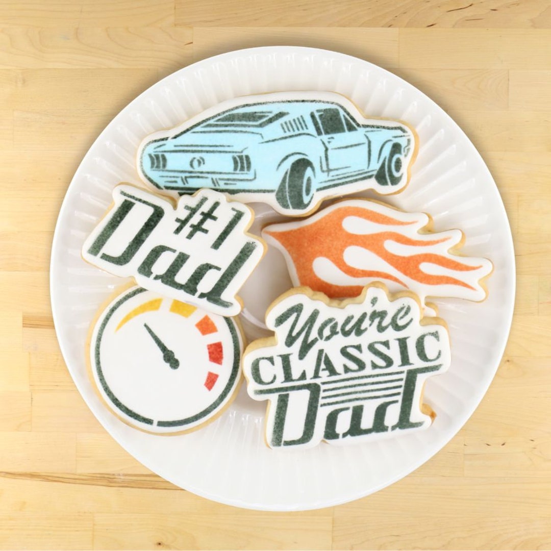 Classic Car Cookie Stencil Set With Cookie Cutters | Car Themed ...