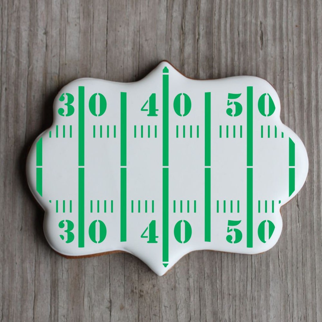 Football Field Cookie Stencil Football Cookie Stencil Sports Cookie ...