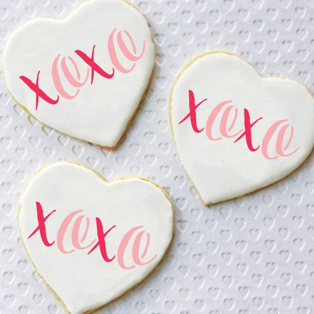 XOXO Cookie Stencil - Etsy