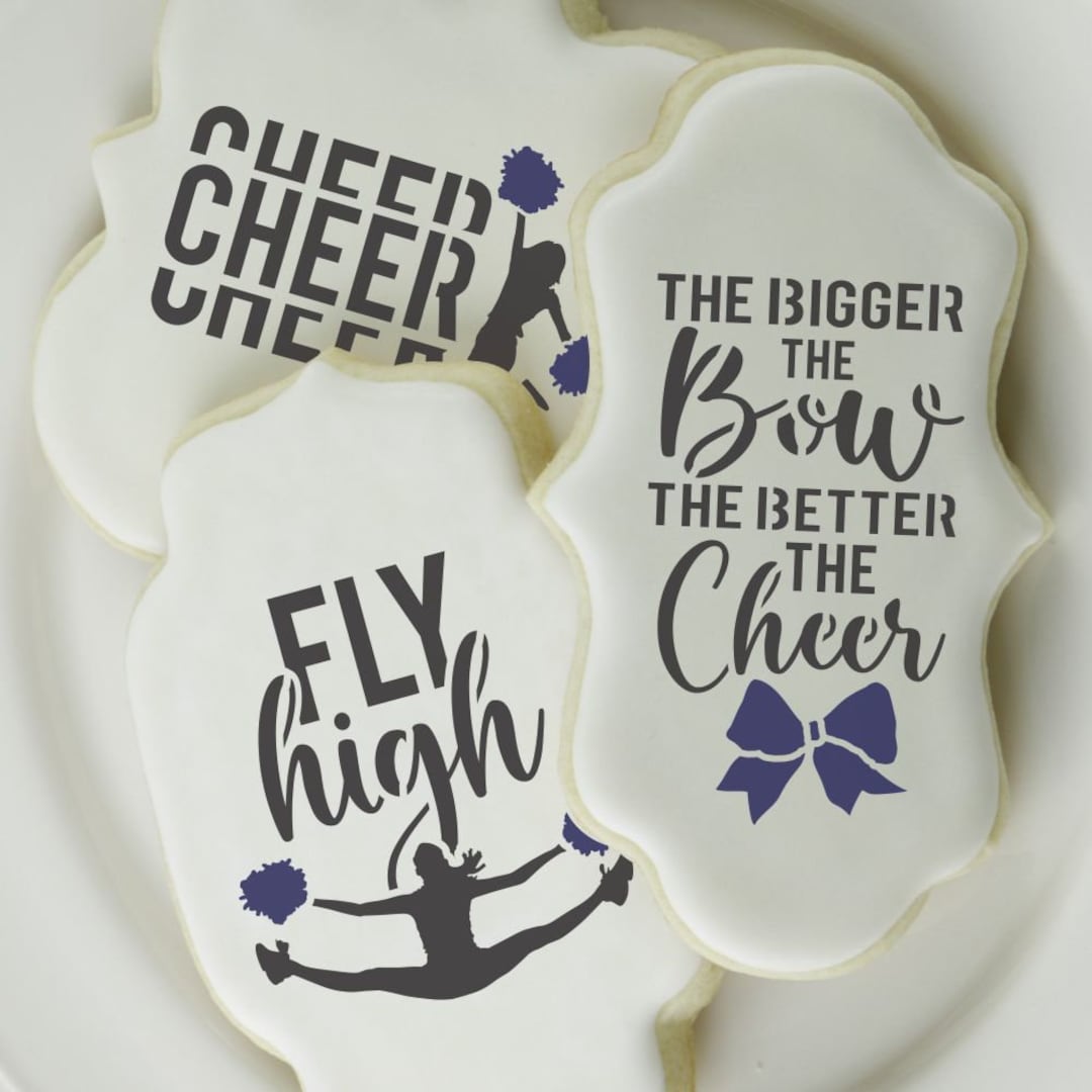 Cheerleader Cookie Stencil | Cheerleading Cookie Stencil |cheer Cookie ...