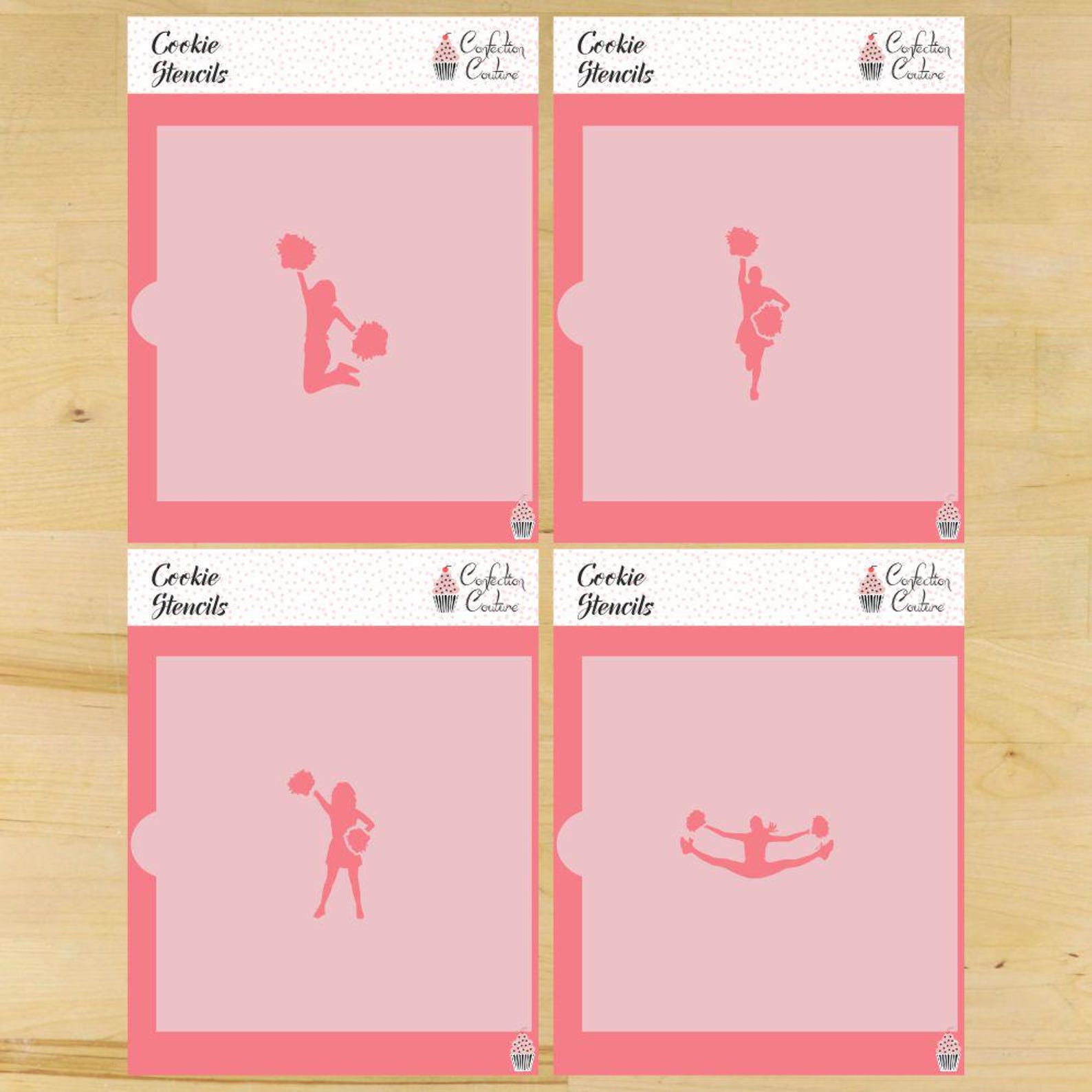 Cheerleading Cookie Stencil | Cheer Squad & Competition Cookies - Etsy