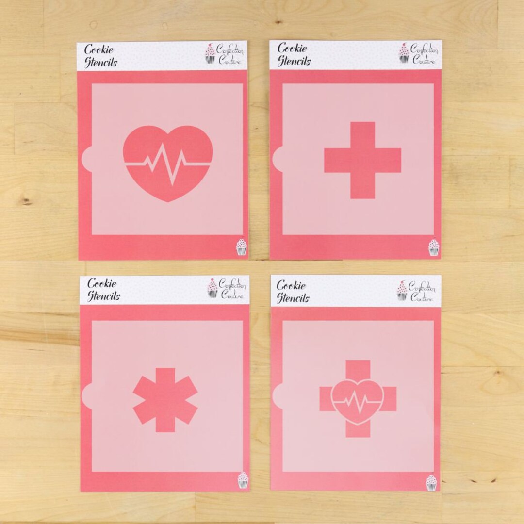 Medical Symbols Cookie Stencil Set Nurse Appreciation Stencil Medical ...