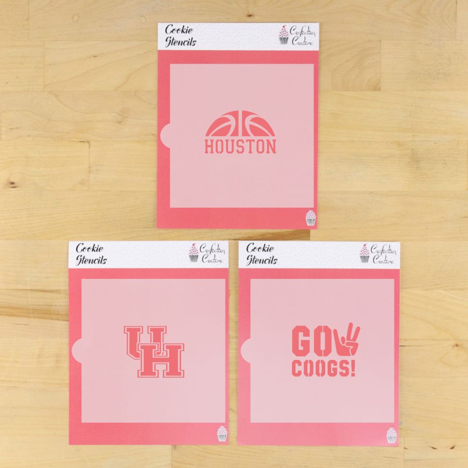 Go Coogs Cookie Stencil Set College Mascot Cougar Stencil College ...